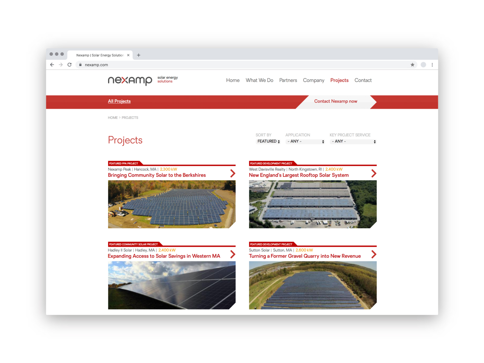 Nexamp website - Cleveland Design