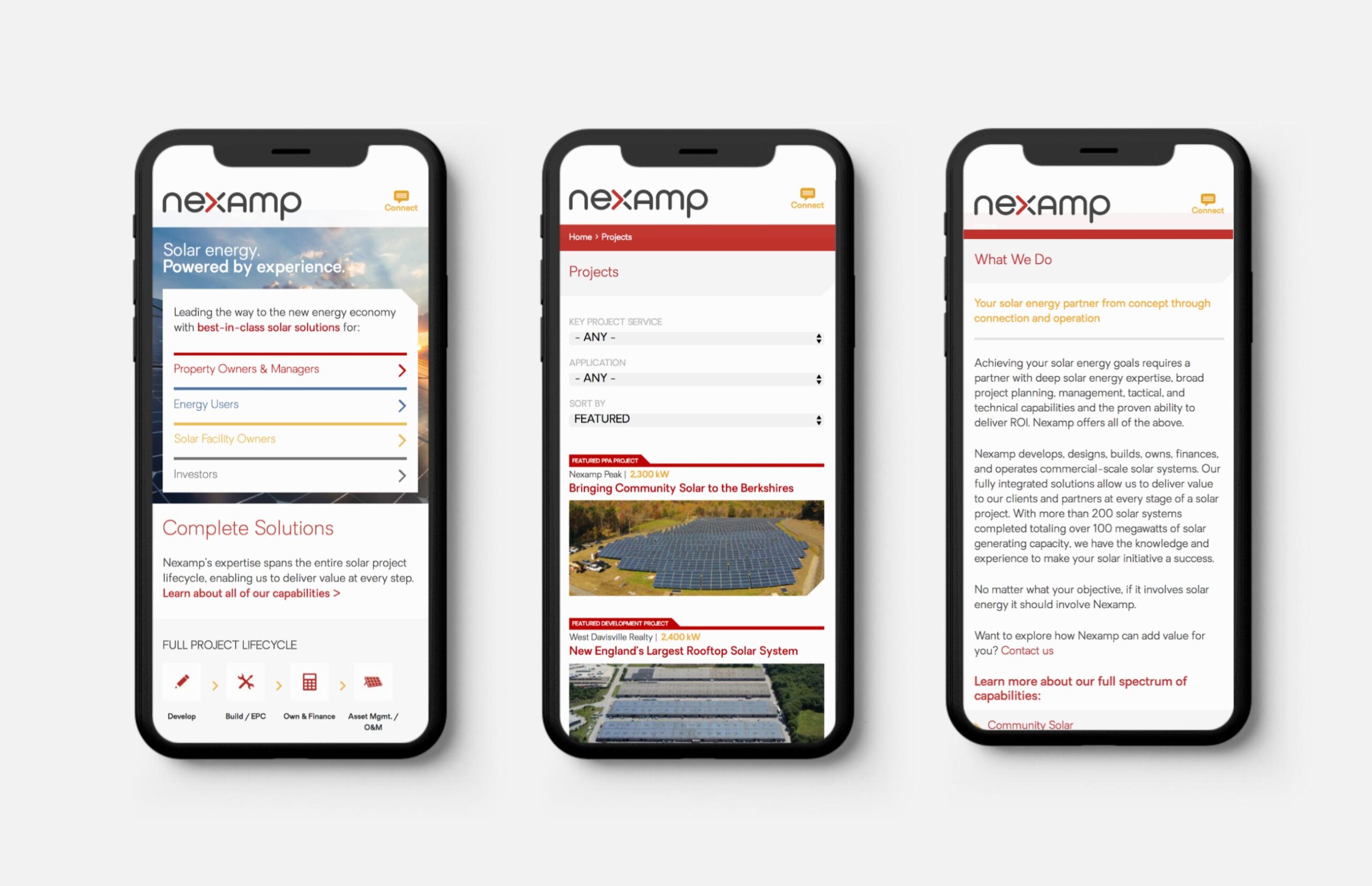 Nexamp website - Cleveland Design