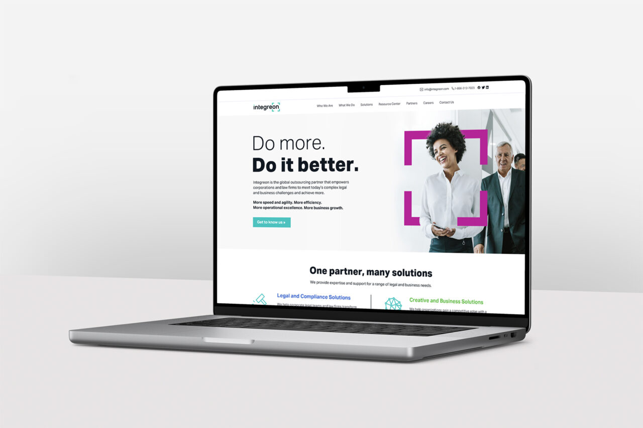 Integreon corporate rebranding campaign - Cleveland Design