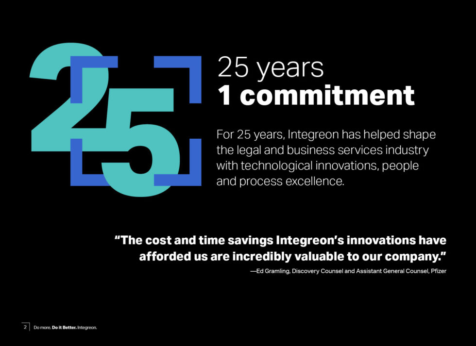 Integreon capabilities brochure: Raising the bar - Cleveland Design